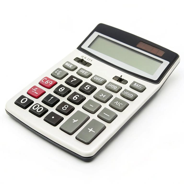 Calculator Isolated on White Background Stock Illustration - Illustration of solving, solution ...