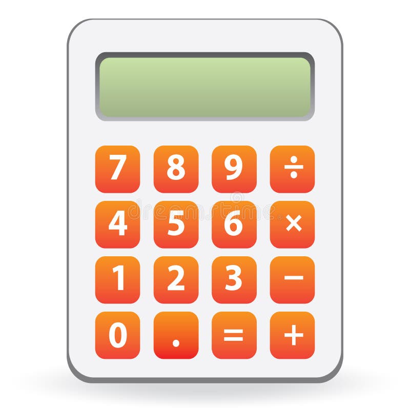 Calculator Icon Set in Colour Stock Illustration - Illustration of ...