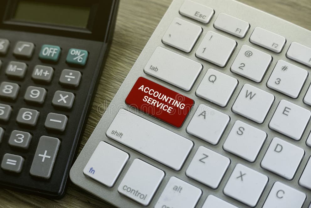 Calculator and Keyboard with Accounting Service Key Stock Image - Image ...
