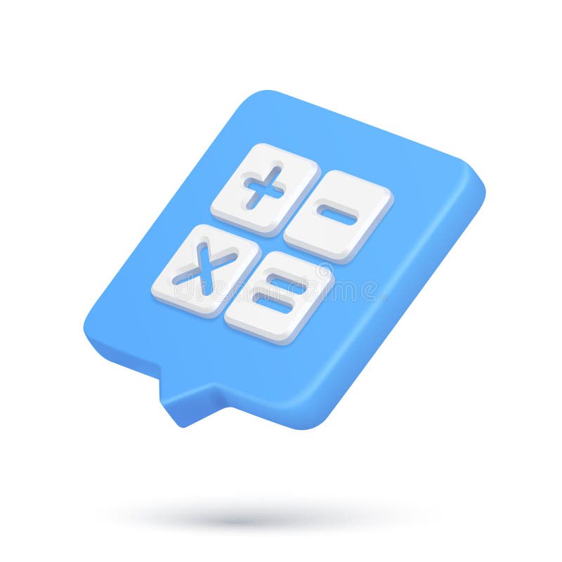 Calculator Keyboard Elements for Counting Amount Balance 3d Icon ...