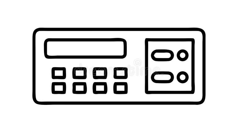 Calculator or Keypad, Numeric Input Device, Vector Design Generative AI ...
