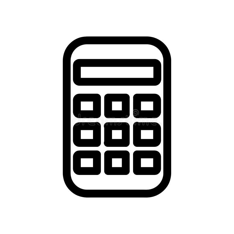 Calculator Line Icon. Calculator Isolated Simple Icon Stock Vector ...