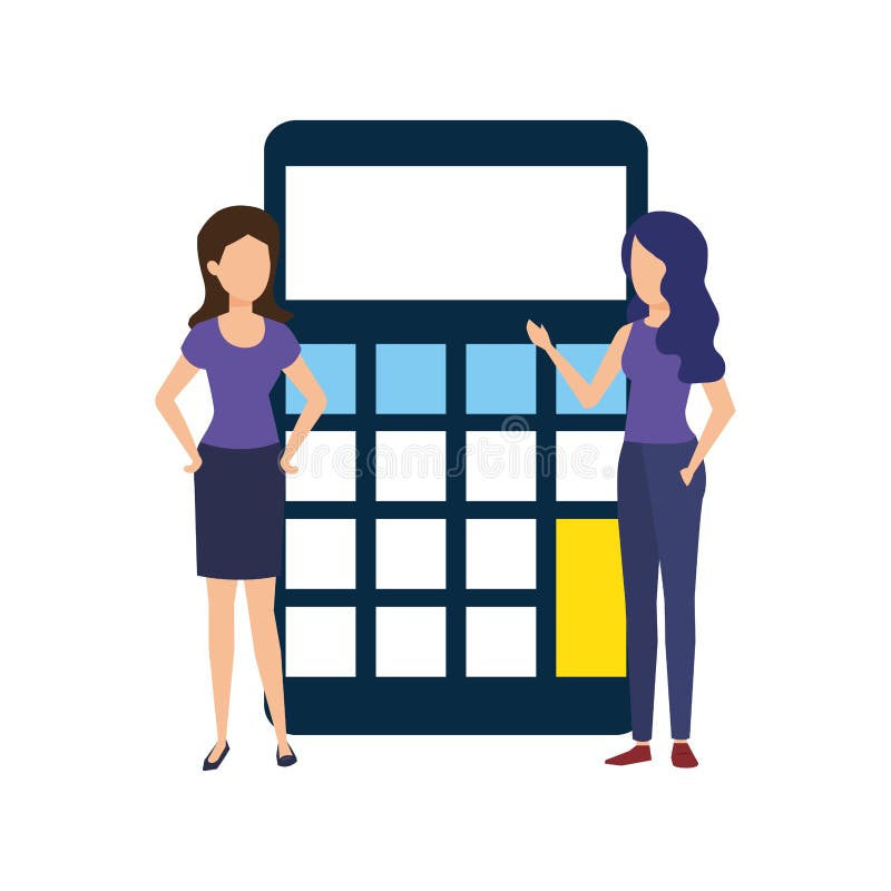 Calculator Math with Business Person Stock Vector - Illustration of ...