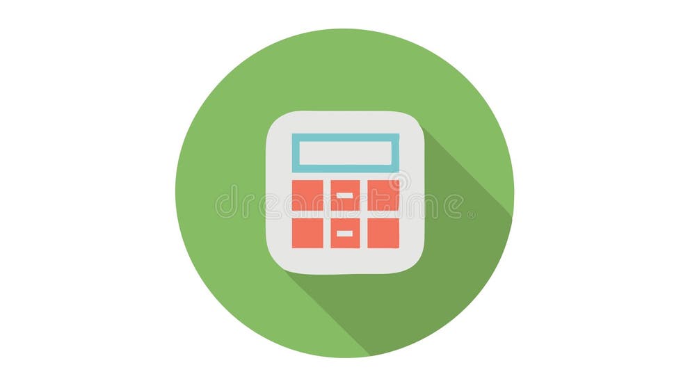 Calculator Math Calculation Tool Arithmetic Flat Icon, Vector Design ...