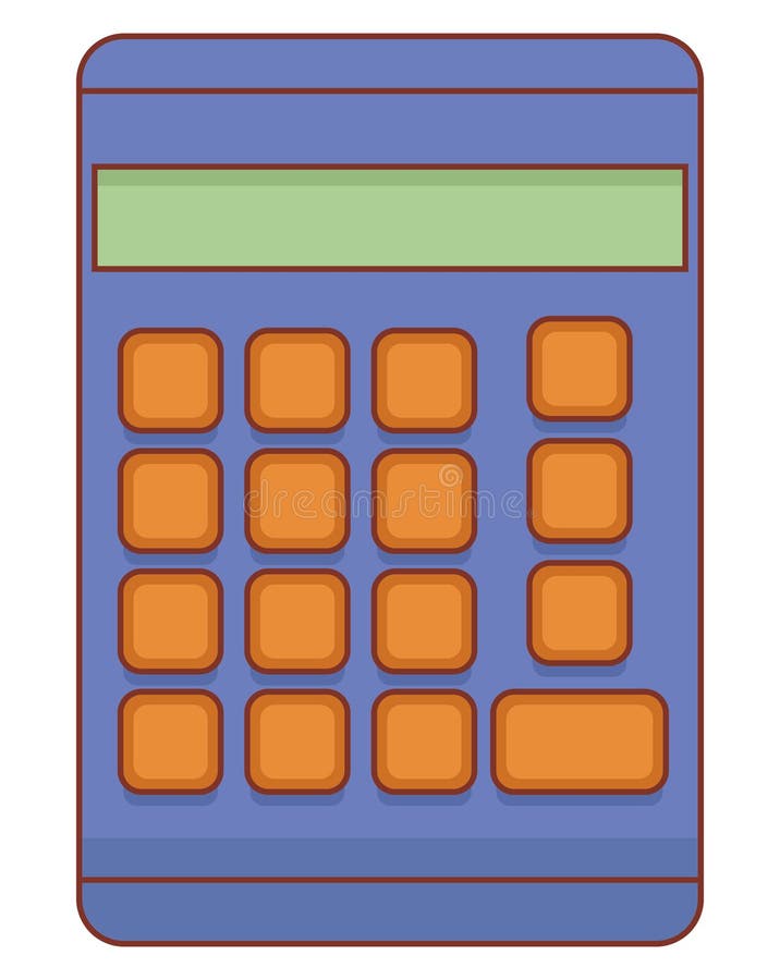 Calculator math device stock vector. Illustration of calculate - 235144891