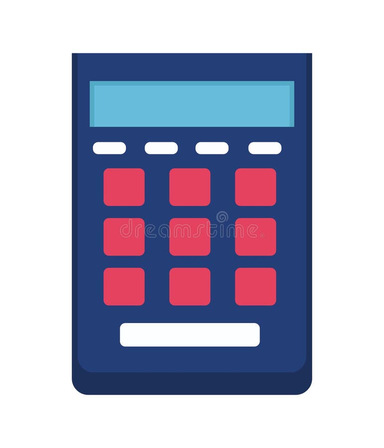 Calculator math device stock illustration. Illustration of mathematics ...