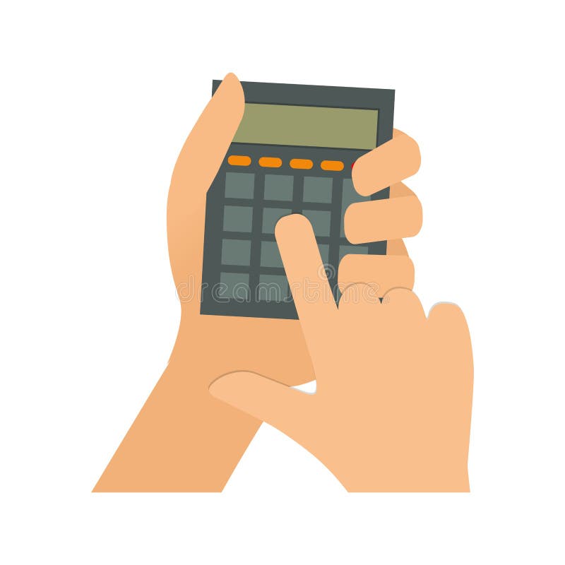 Calculator math device stock illustration. Illustration of machine ...