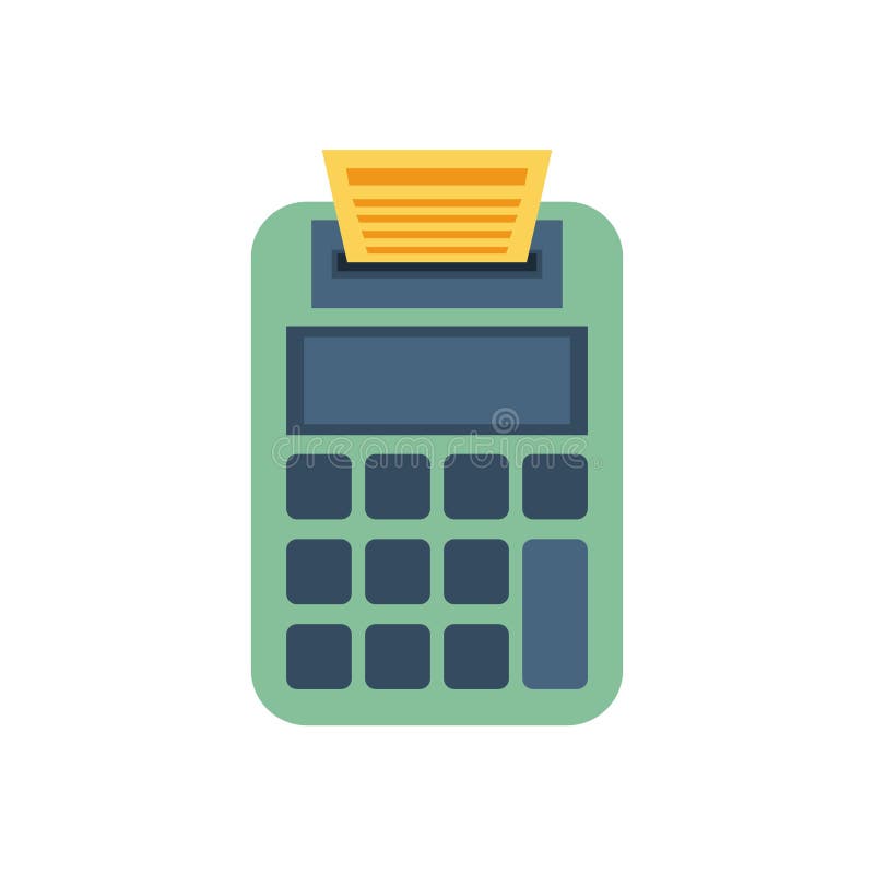 Calculator Math Device Isolated Icon Stock Vector - Illustration of ...