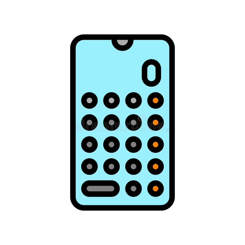 Calculator Math Education Color Icon Vector Illustration Stock ...
