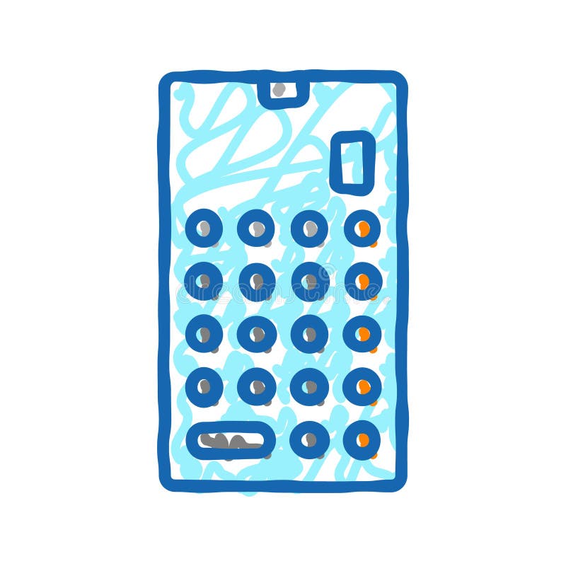 Calculator Math Education Icon Doodle Illustration Stock Vector ...