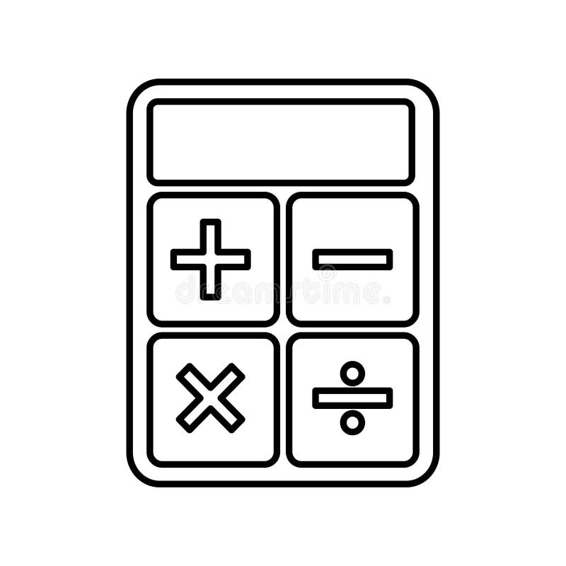 Calculator math icon stock vector. Illustration of count - 91286290