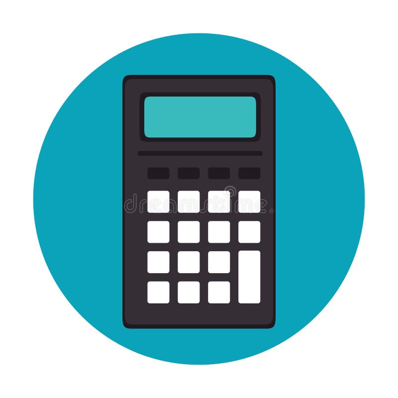 Calculator Math Isolated Icon Stock Vector - Illustration of technology ...
