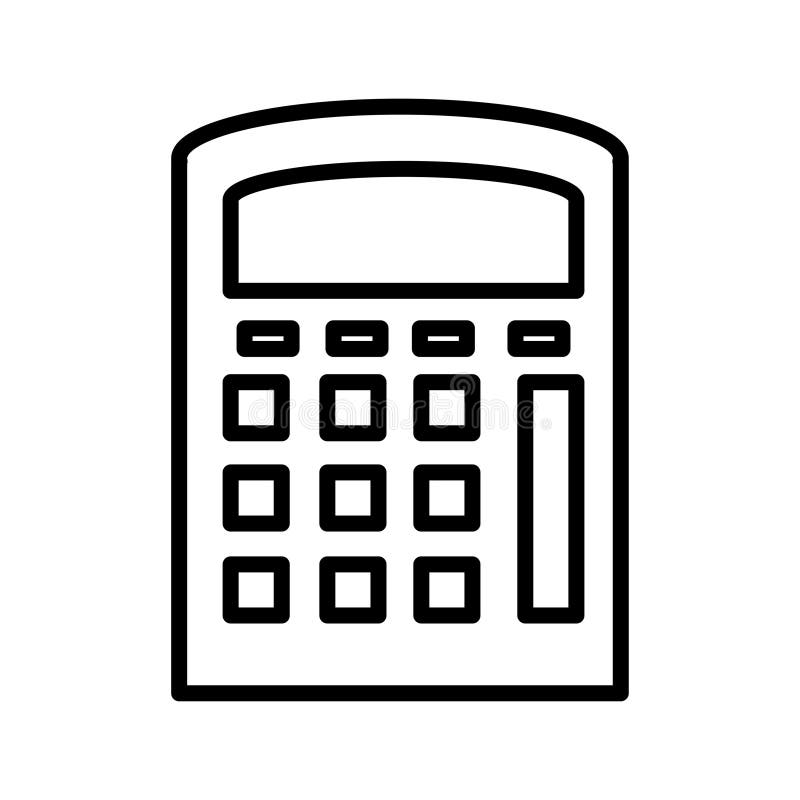 Calculator, Math Icon on White Background Stock Vector - Illustration ...