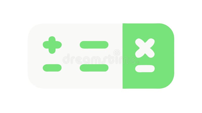 Calculator Math Operations Icon in Flat Design, Math and Finance ...