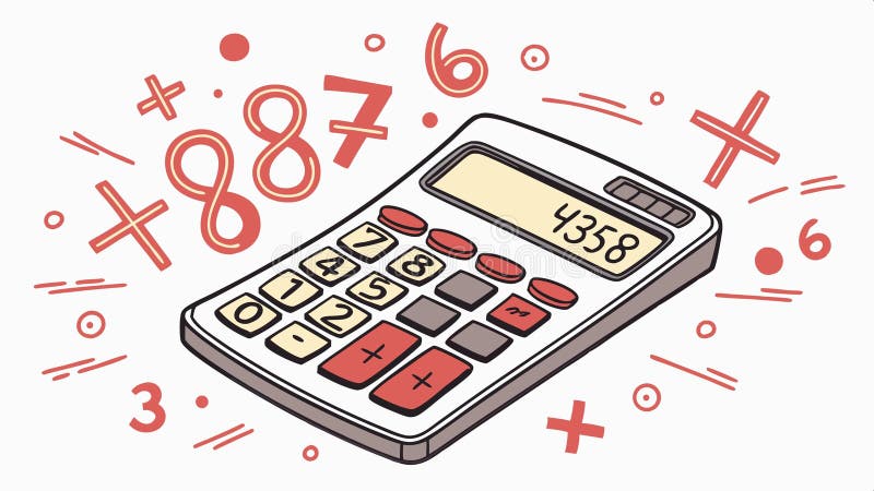 Calculator with Math Symbols, Numbers, Accounting Tool and Finance Icon ...