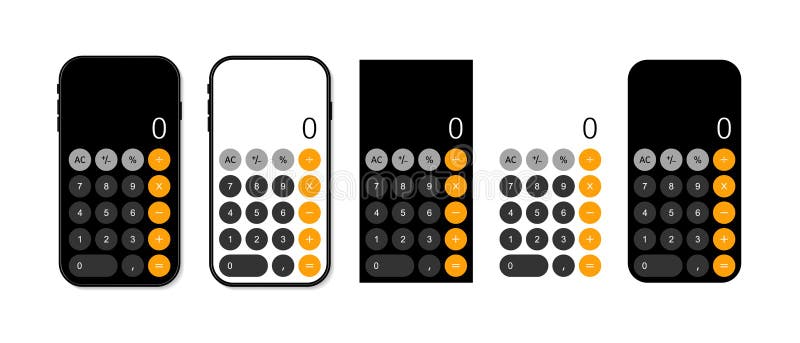 Calculator in Mobile Phone. App for Calculate with Interface in ...