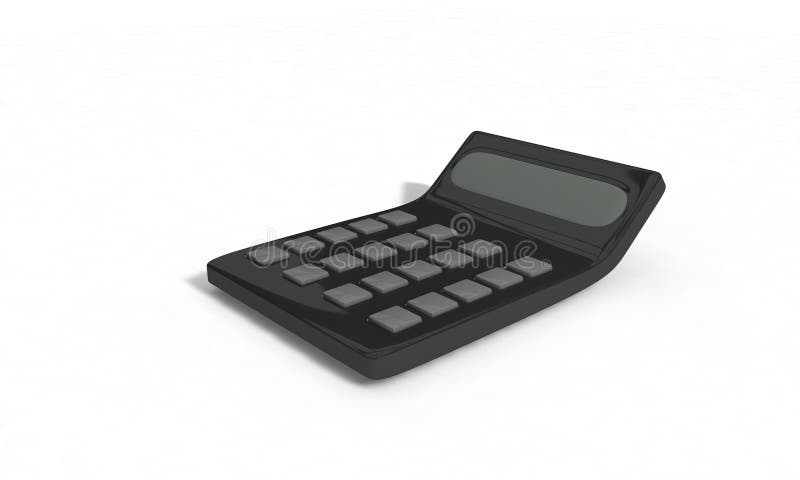 Calculator Model Concept, 3d Render Stock Illustration - Illustration ...