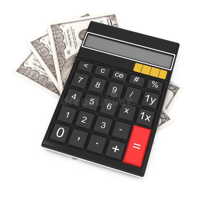 Calculator and money stock illustration. Illustration of objects - 27608685