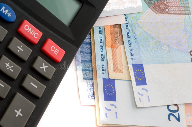 Calculator with money stock image. Image of finance, cash - 7106923