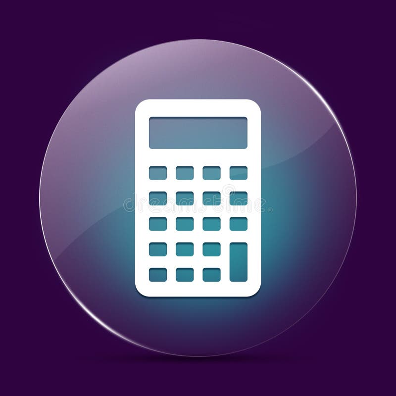 Calculator Moonlight Glass Round Button Abstract on a Dark Purple ...