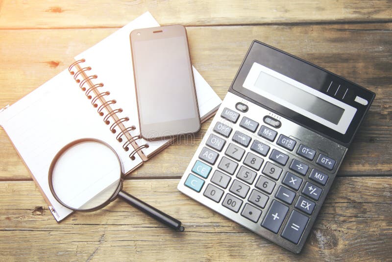 Working items on table stock photo. Image of notebook - 131313028