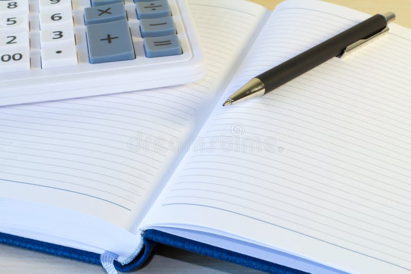Calculator And Notepad Stock Image Image Of Copy Empty 31607575