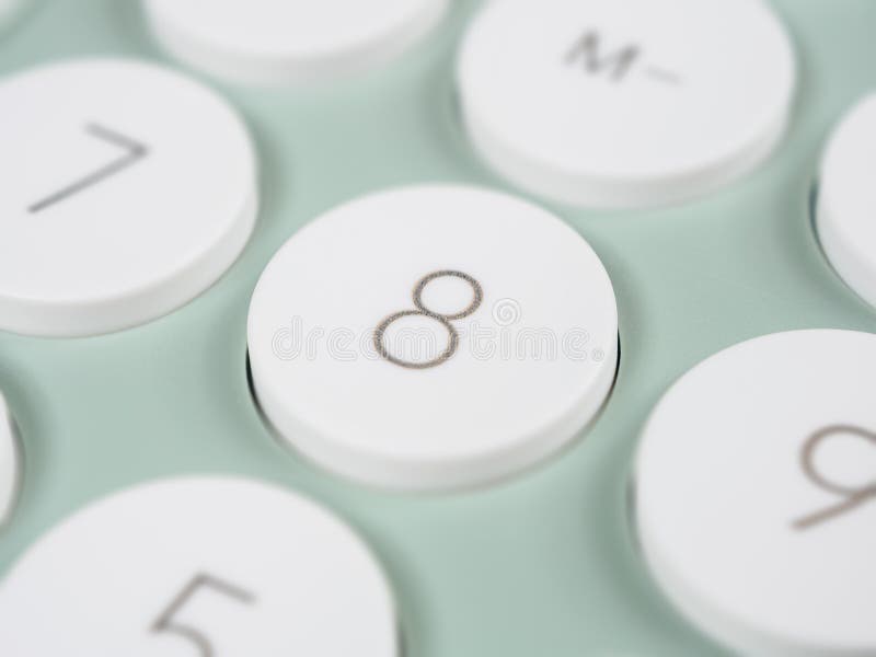 Calculator Number 8 Button. Close-up of Calculations, Finance ...