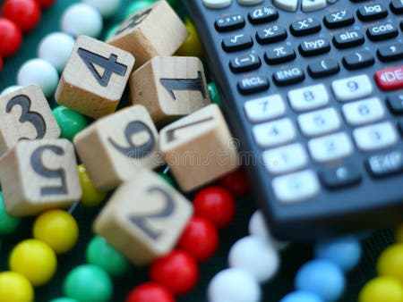 Calculator and numbers stock image. Image of mathematic - 9450329