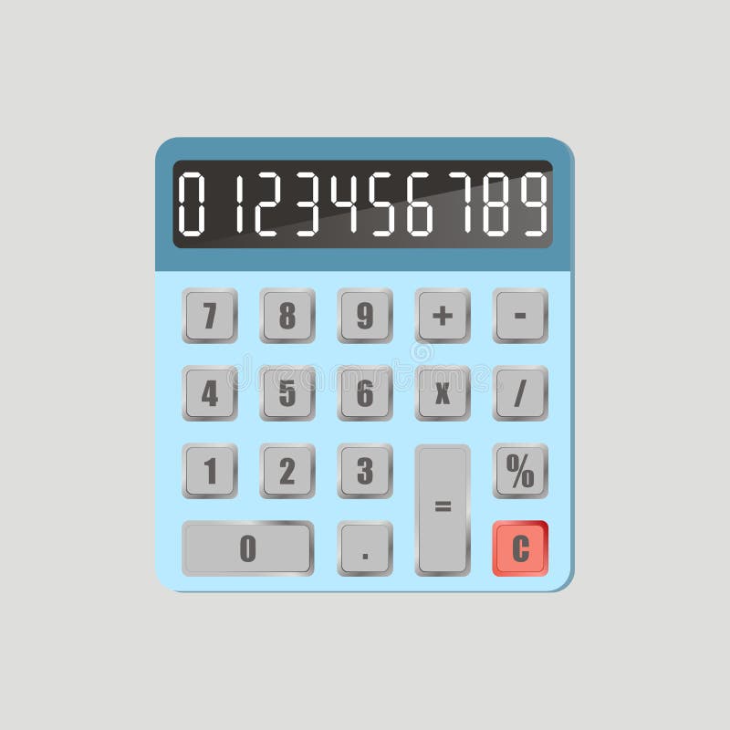 Calculator with Numbers. Vector Stock Vector - Illustration of element ...