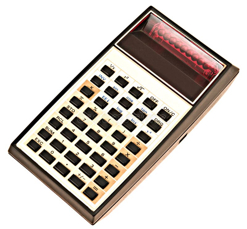 Dirty old calculator stock image. Image of vintage, symbol - 17064813