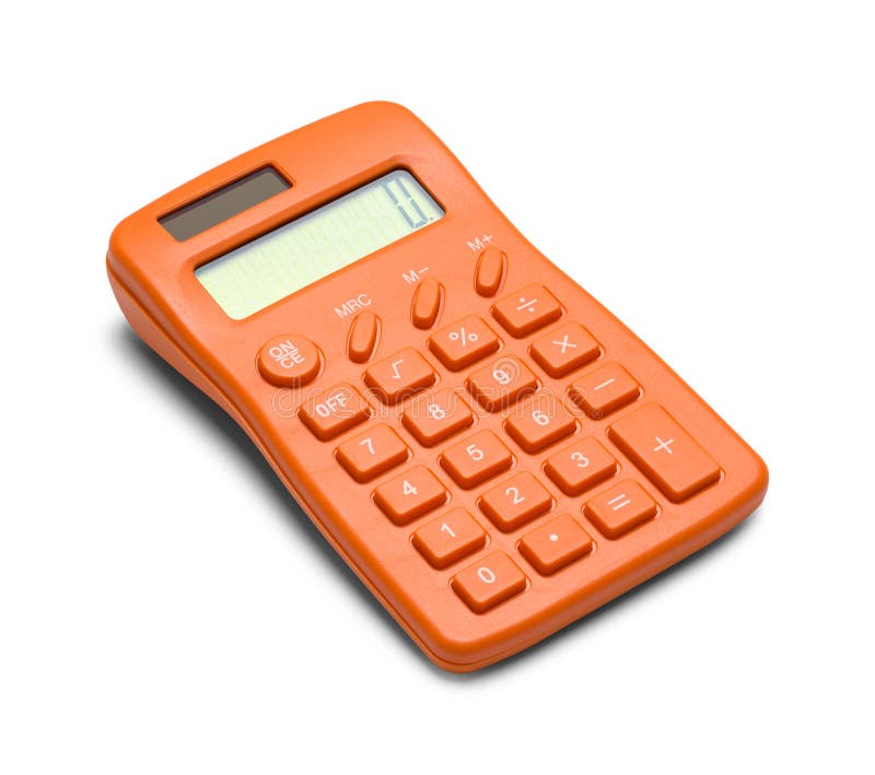 Calculator Orange stock image. Image of data, multiplication - 96154865