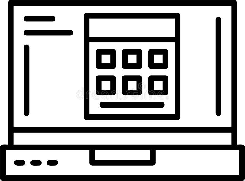 Calculator Modern Outline Style Icon Design Stock Illustrations – 1,385 ...