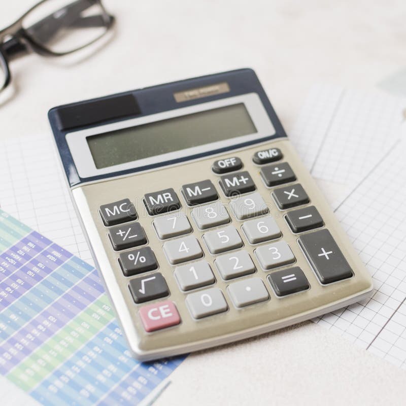 Calculator Papers. High Quality Photo Stock Photo - Image of investment ...