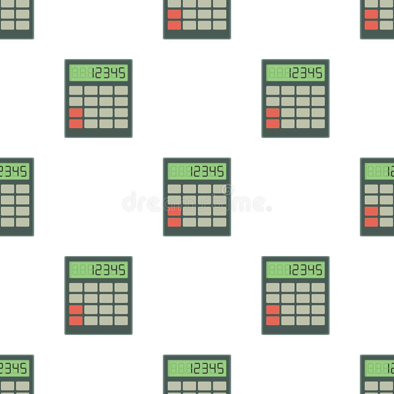 Calculator Pattern Seamless Vector Stock Vector - Illustration of ...