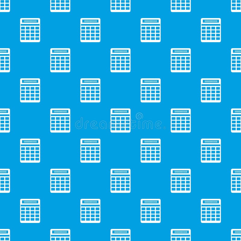 Calculator Pattern Seamless Blue Stock Vector - Illustration of ...