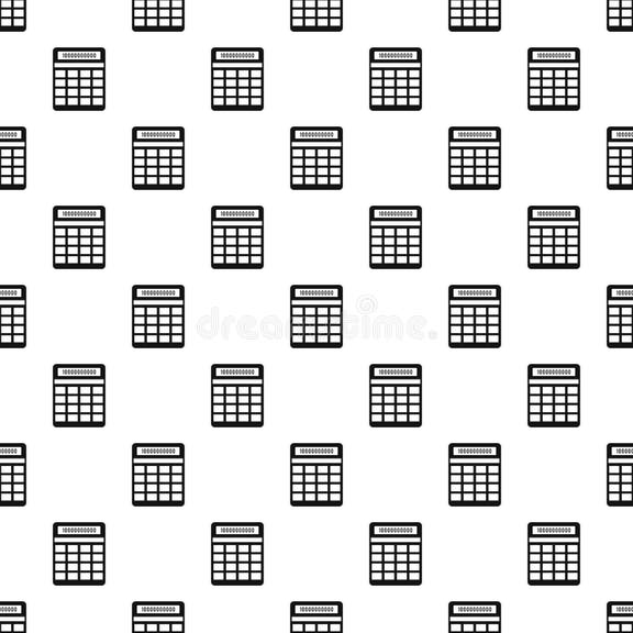 Calculator Pattern, Simple Style Stock Vector - Illustration of display ...