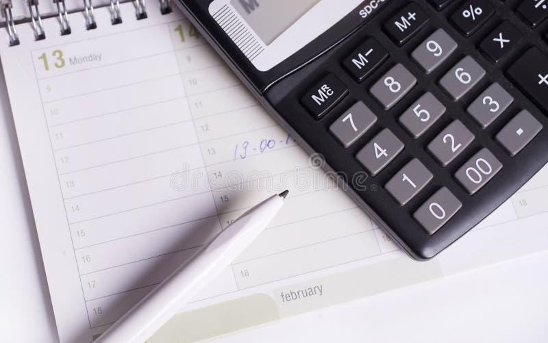 Calculator and pen stock photo. Image of mathematical - 13820690