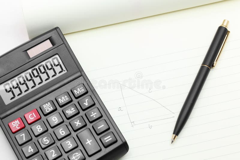 Business Books, Calculator, Expenses, Bookkeeping Stock Image - Image ...