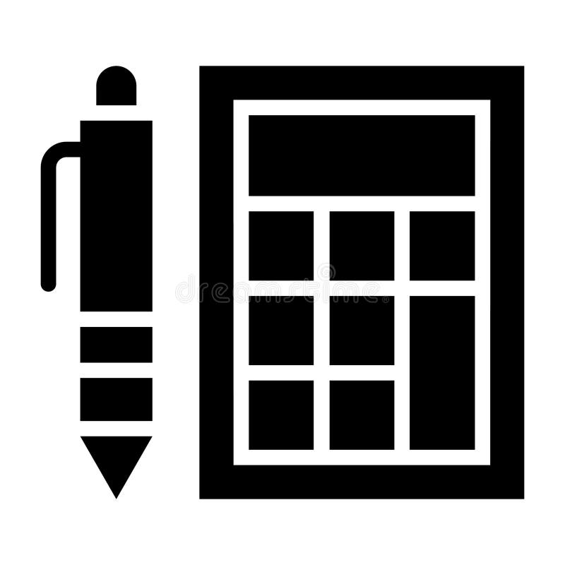 Calculator with Pen Denoting Accounting Concept Vector, Mathematical ...