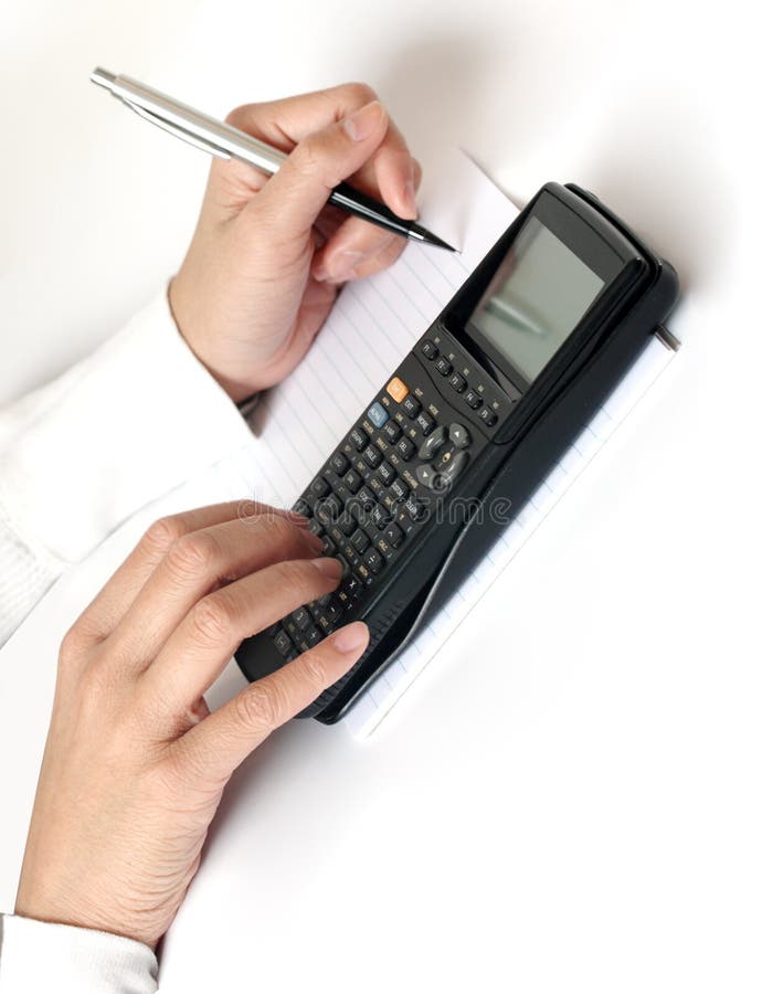 Calculator, Pen and Notebook Stock Photo - Image of revenue, math: 4375852