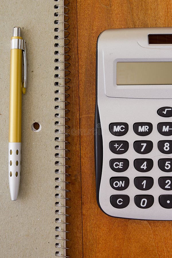Calculator and pen stock photo. Image of finances, correspondence ...
