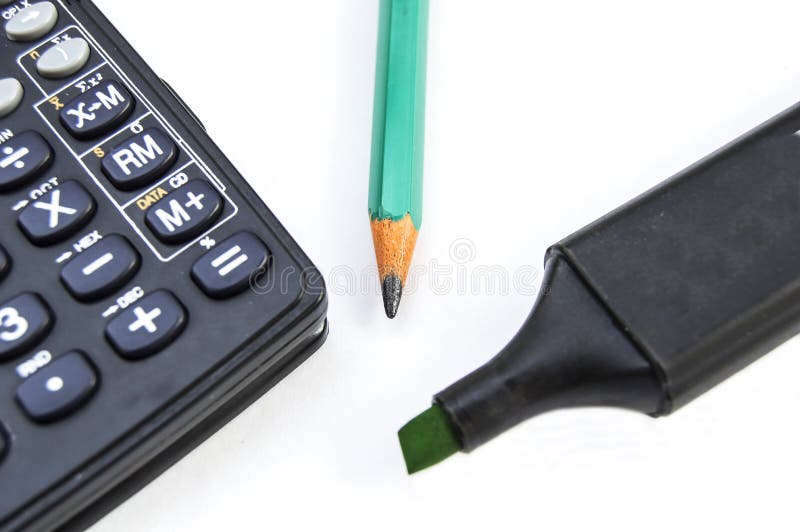 Calculator and Pencil Office Stock Photo - Image of analysis, clip ...
