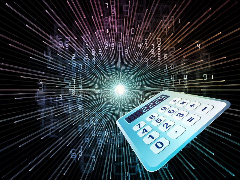 Calculator Perspective stock illustration. Illustration of backdrop ...