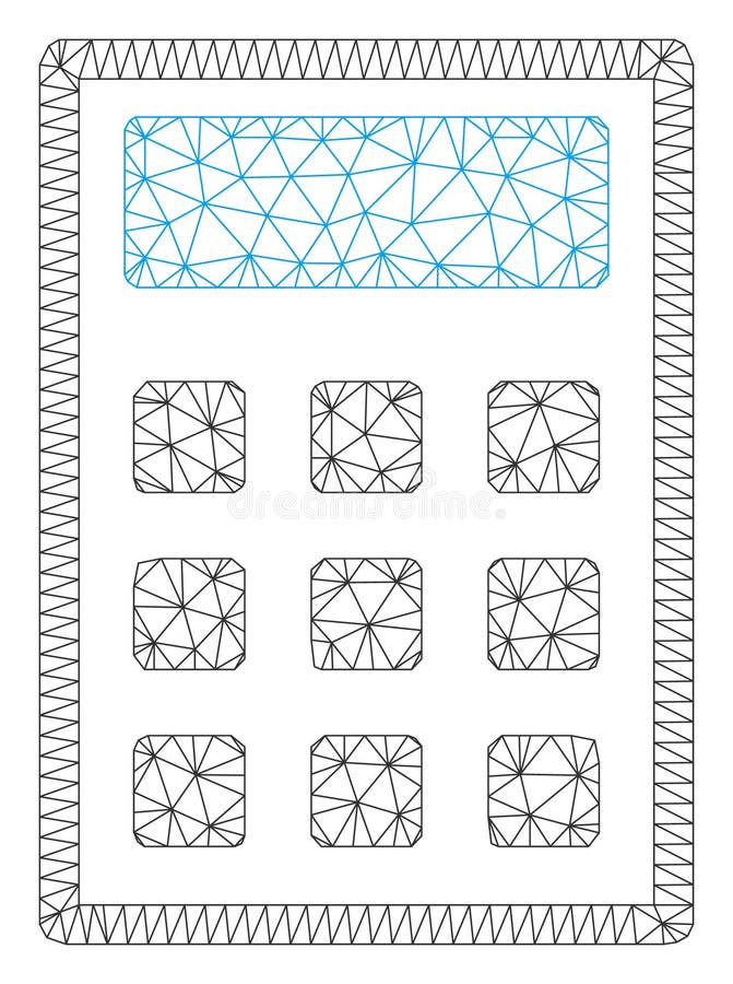 Calculator Polygonal Frame Vector Mesh Illustration Stock Vector ...