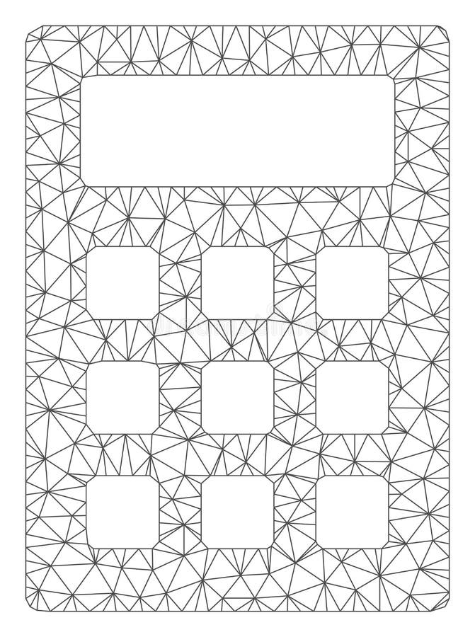 Calculator Polygonal Frame Vector Mesh Illustration Stock Vector ...