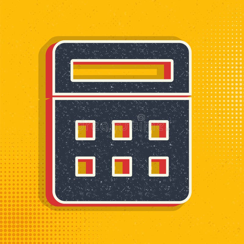 Calculator Pop Art, Retro Icon. Vector Illustration of Pop Art Style ...