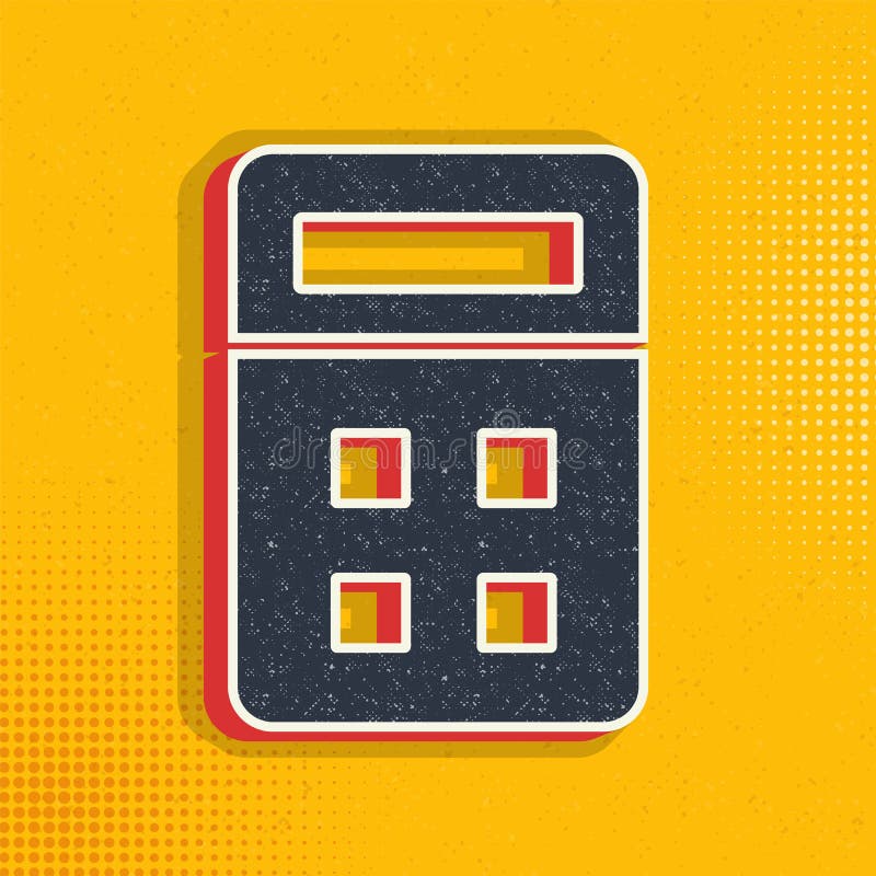 Calculator Pop Art, Retro Icon. Vector Illustration of Pop Art Style ...