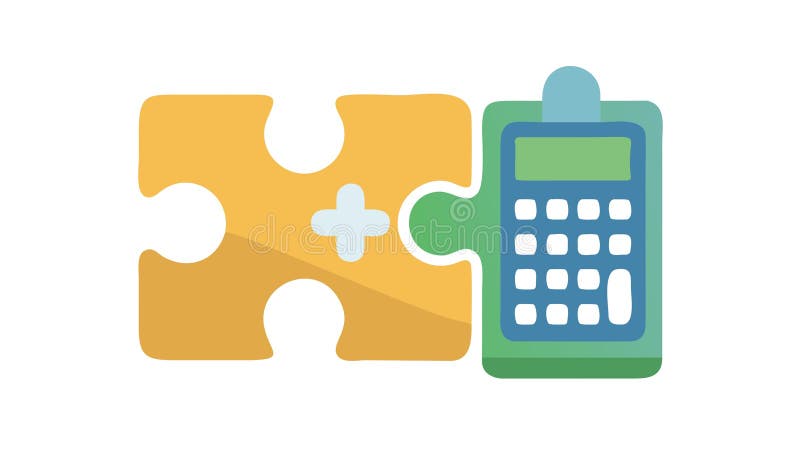 Calculator Puzzle, Financial Problem Solving, Vector Design Generative ...