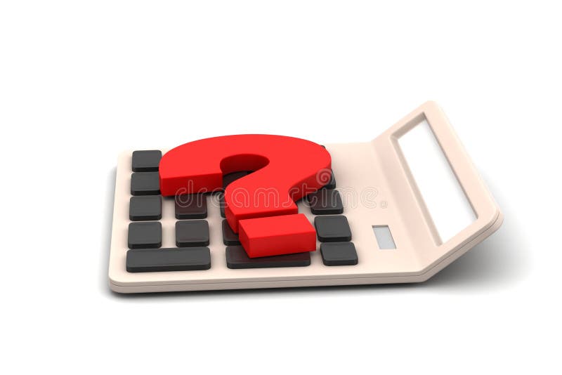 Calculator And Question Mark Stock Illustration - Illustration of ...