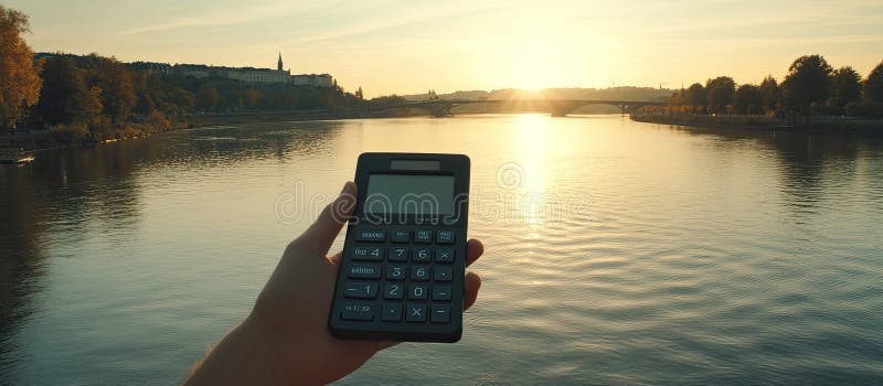 Sunset Calculator stock illustration. Illustration of calculations ...